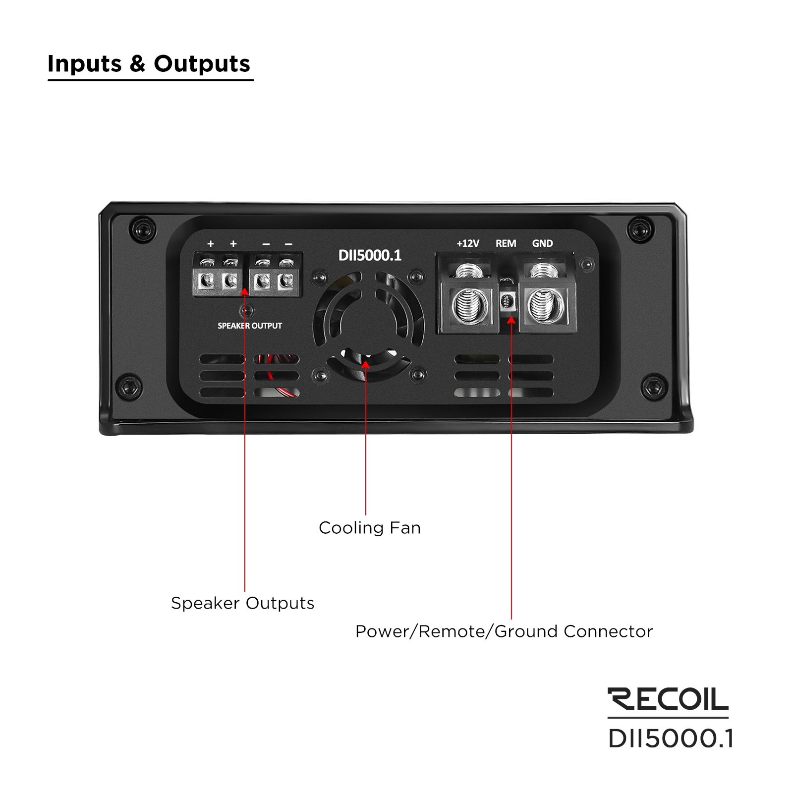 DII5000.1 5000 WATTS CLASS-D MONO AMPLIFIER - Recoil Audio USA