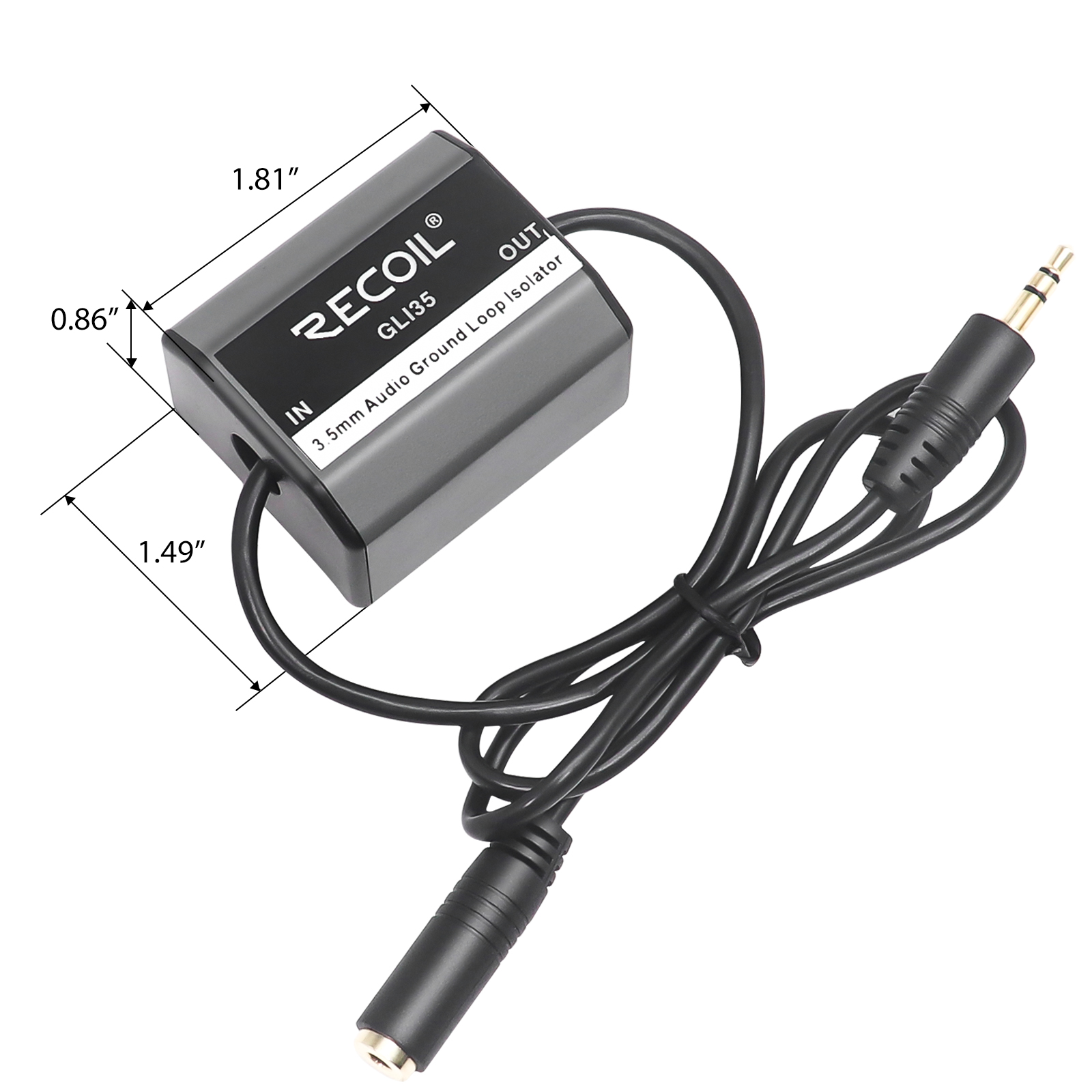 GLI35 Ground Loop Noise Isolator for Car Audio, Home, PC Stereo System ...