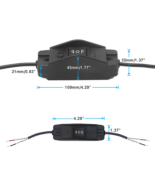 LAS1 DPDT 25A 12V DC Motor Polarity Reversing Momentary Rocker Switch ...
