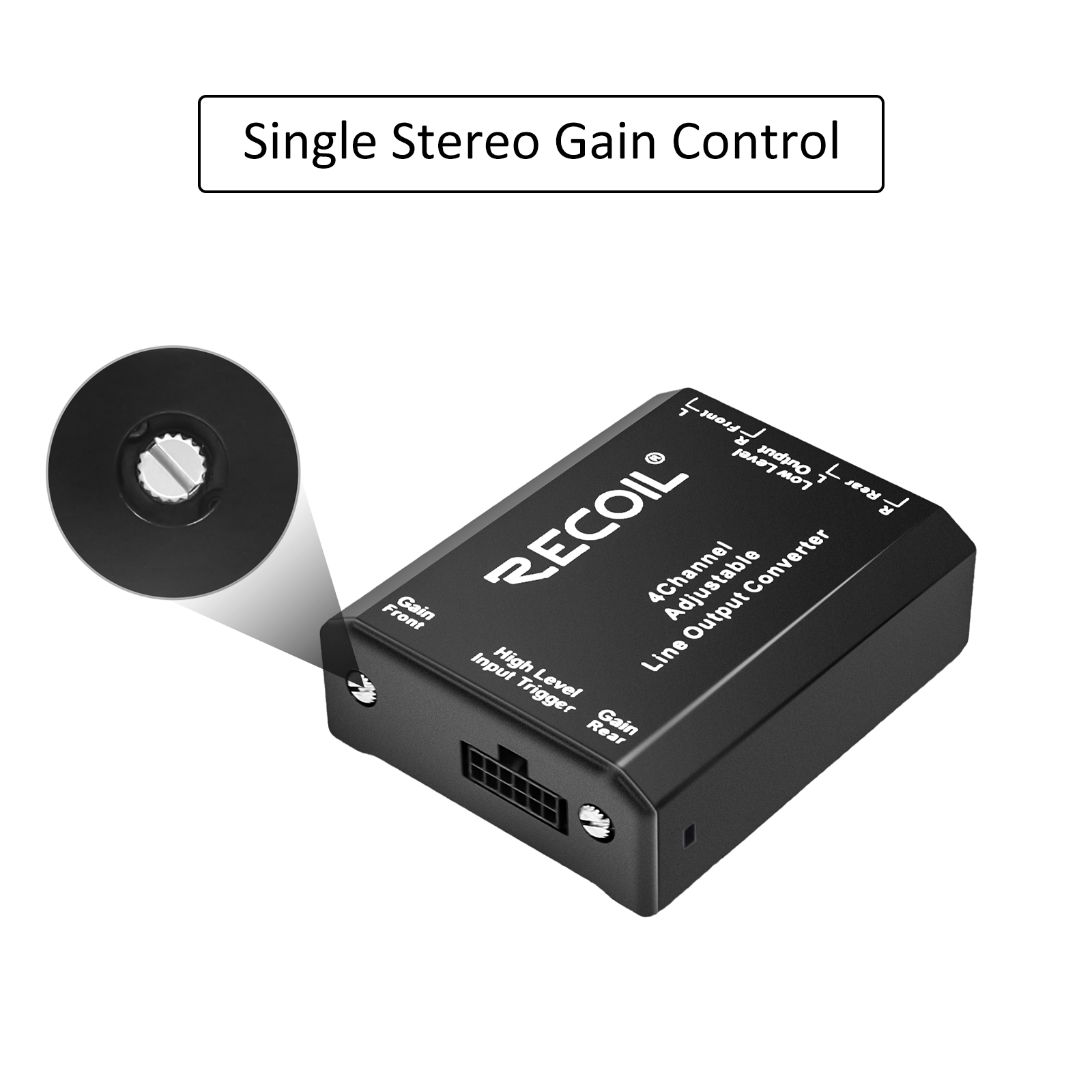 LOC4 Four Channel Speaker Cable to RCA adjustable Line Output Converter ...