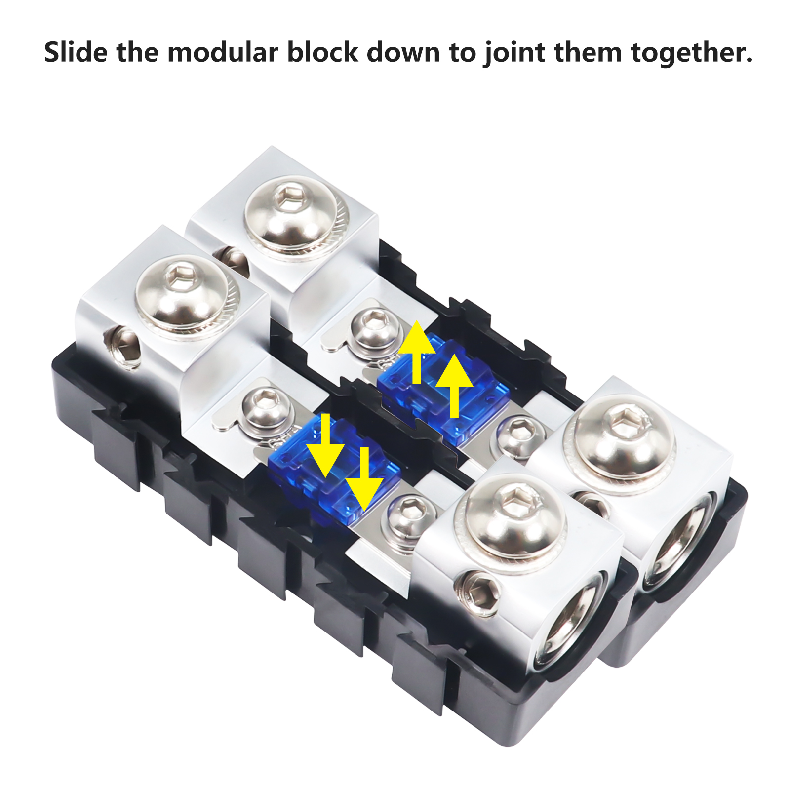 MFHA-2 2 Packs 0/2/4 Gauge Modular Inline ANL & mini-ANL Fuse Blocks ...