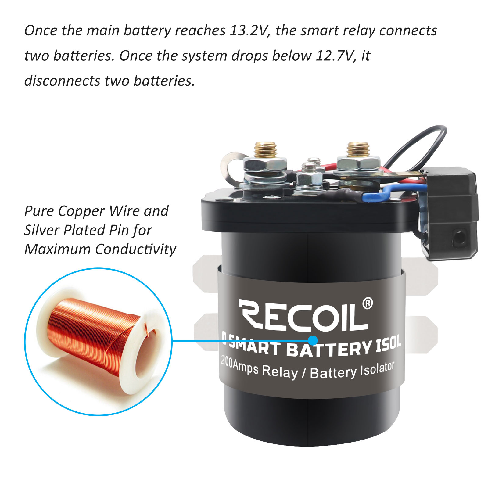 SRL200 Microprocessor Controlled 200A Smart Battery Isolator and High ...