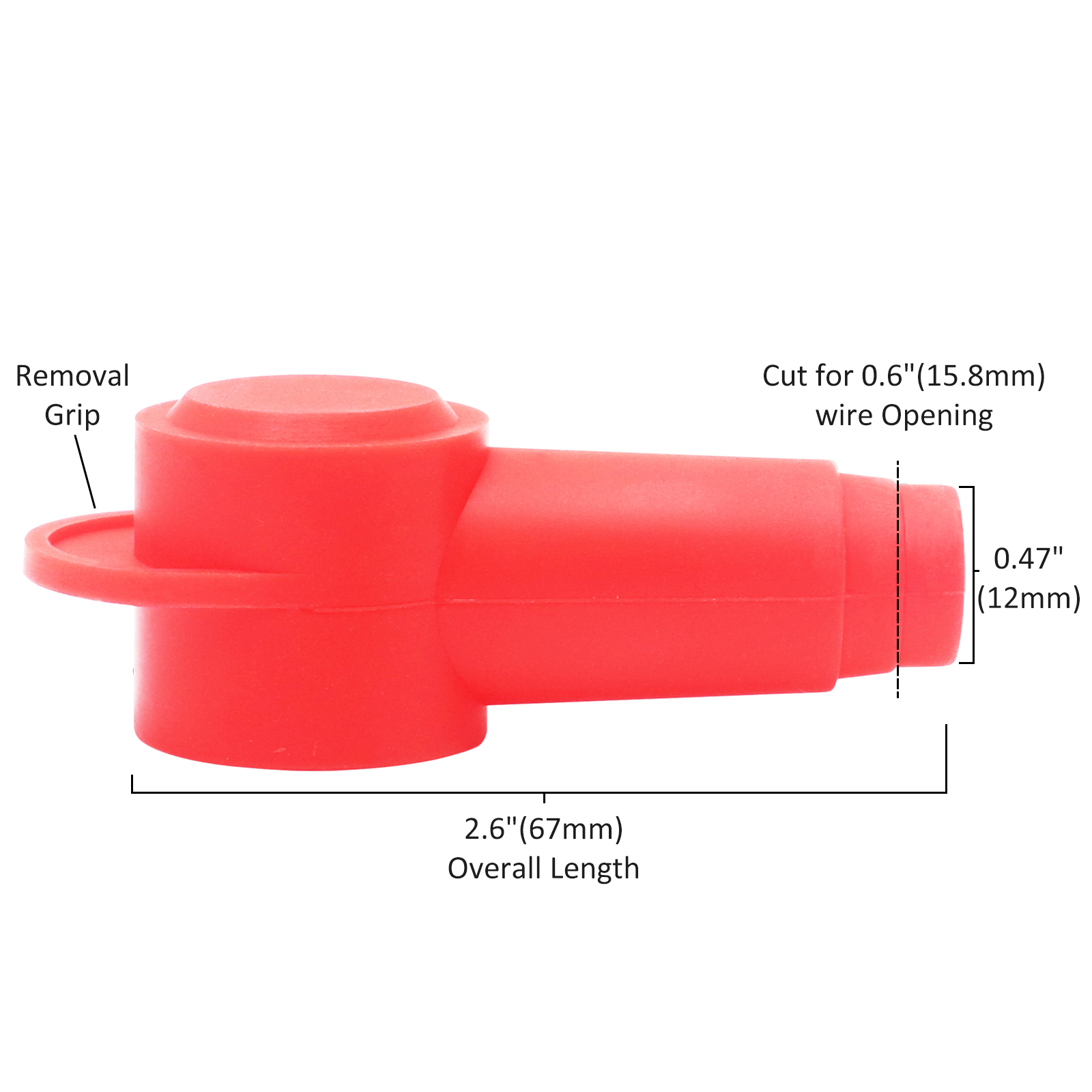 STC10-8R 8 Pack Silicone Terminal Covers for Alternator Battery Stud ...