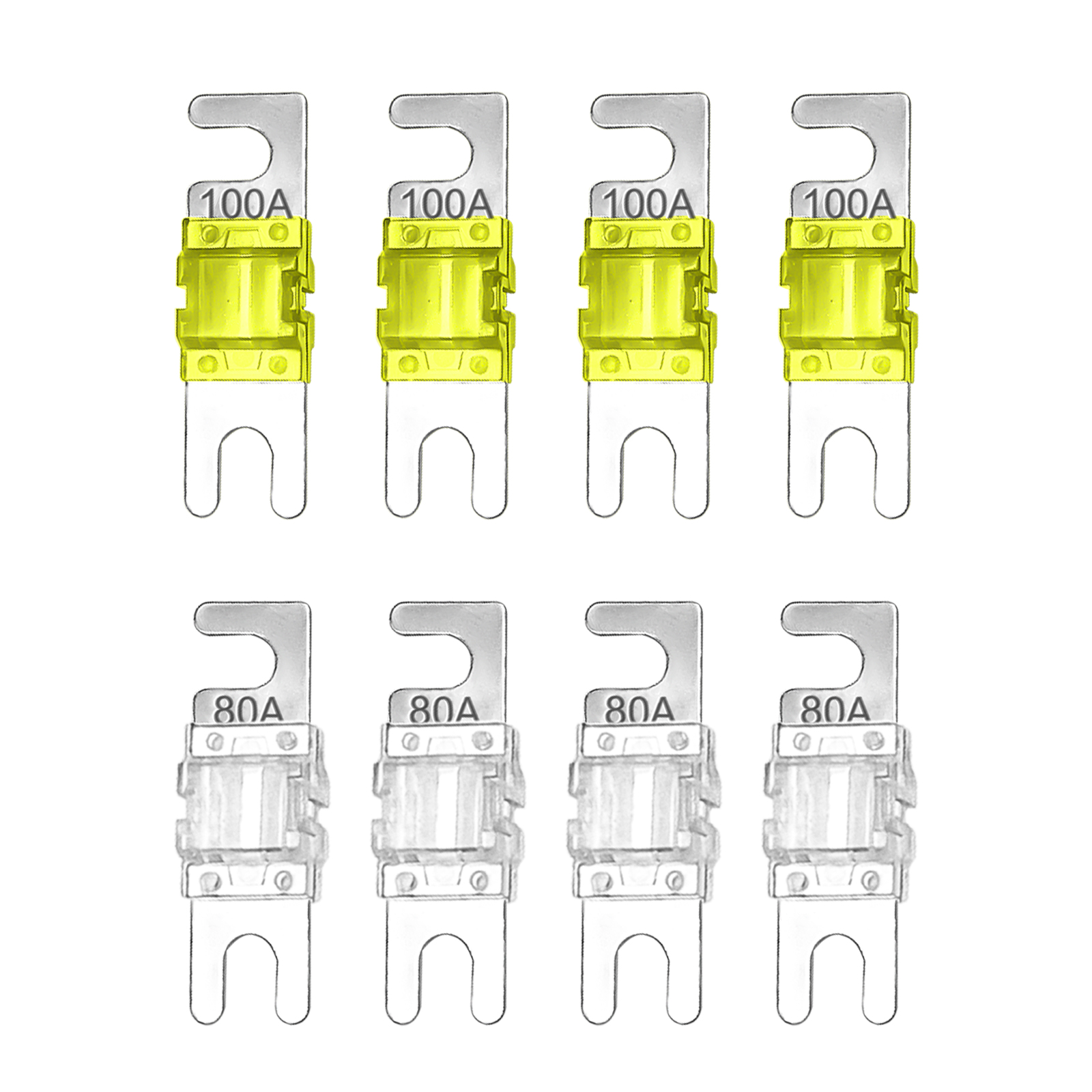 MFH24 4-Way Mini-ANL or ANL Fused Distribution Block, 2 X 0/2/4 Gauge ...